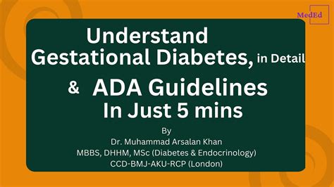 Gestational Diabetes Ada Guidelines For Gdm Youtube