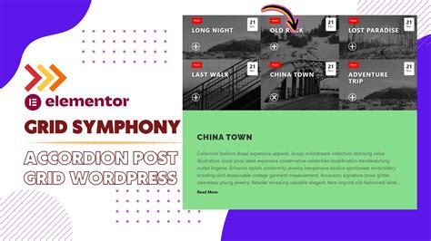 Grid Symphony Expandable Accordion Post Grid Wordpress Plugin Youtube