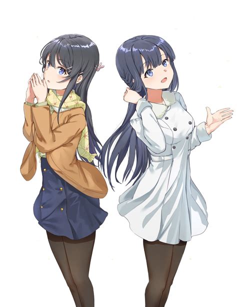 Sakurajima Mai And Makinohara Shouko Seishun Buta Yarou Drawn By