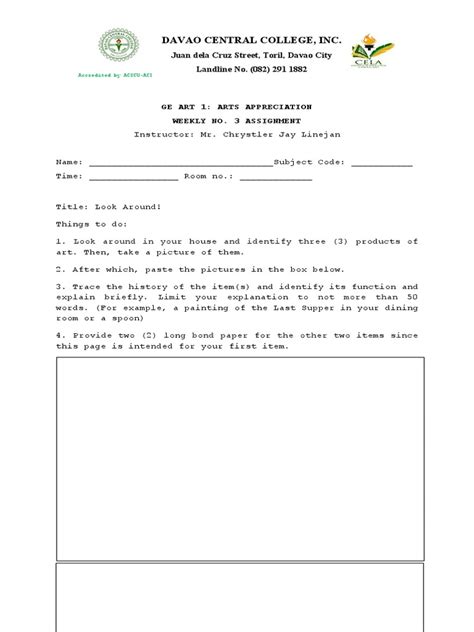 ge art 1 week 3 assignment pdf