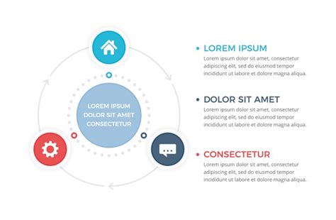 circular chart diagram with 6 steps options vector image