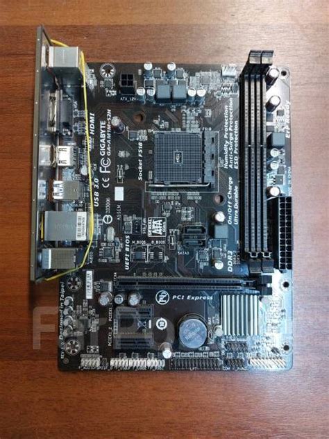 Материнская плата Gigabyte GA-AM1M-S2H / MicroATX / DDR3 / AМ1, б/у, в ...