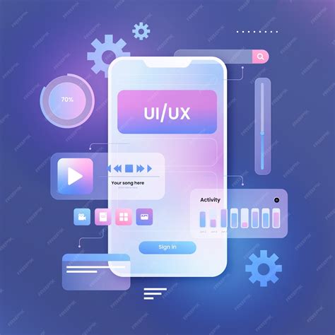 Premium Vector Realistic Ui Ux Design Illustration