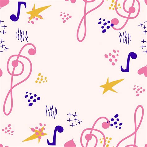 Premium Vector Abstract Music Notes Seamless Pattern Background