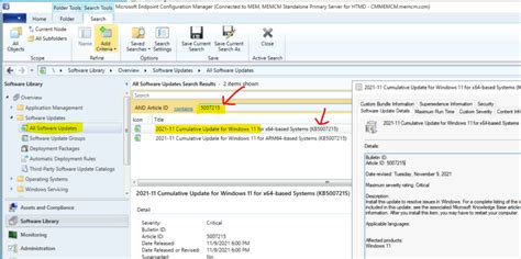 Windows 11 21h2 Cumulative Update Patch Kb5007215 For November 2021 Using Intune Sccm Htmd Blog