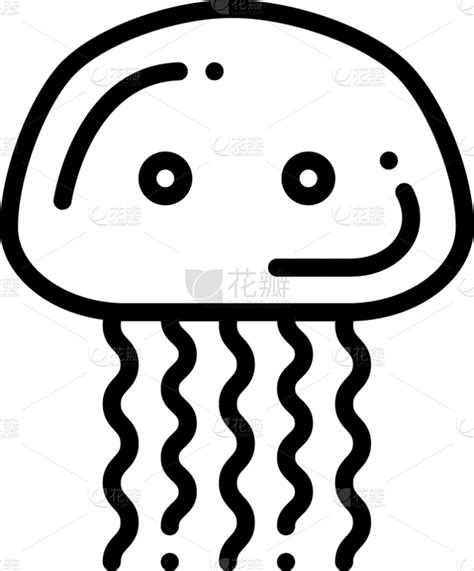 果冻 品牌名称 矢量 标志 水母 海洋 鱼类 形状 图像 剪影