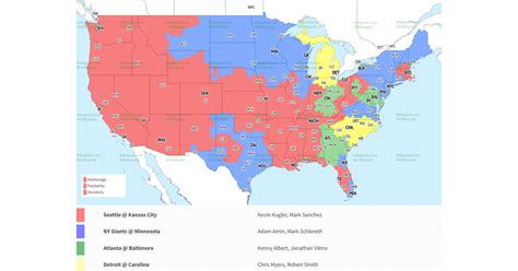 Seahawks Vs Chiefs NFL TV Coverage Map And Commentators For Week Field Gulls