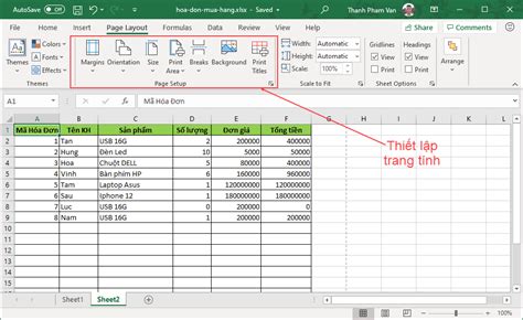 In Trang Tính Trong Excel Học Excel Cơ Bản Viettuts