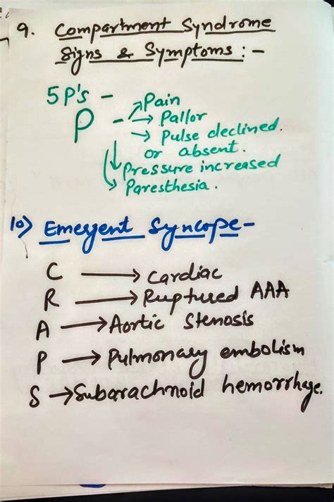 Nclex Nursing Notes Nursing Notes Nclex Compartment Syndrome Vrogue