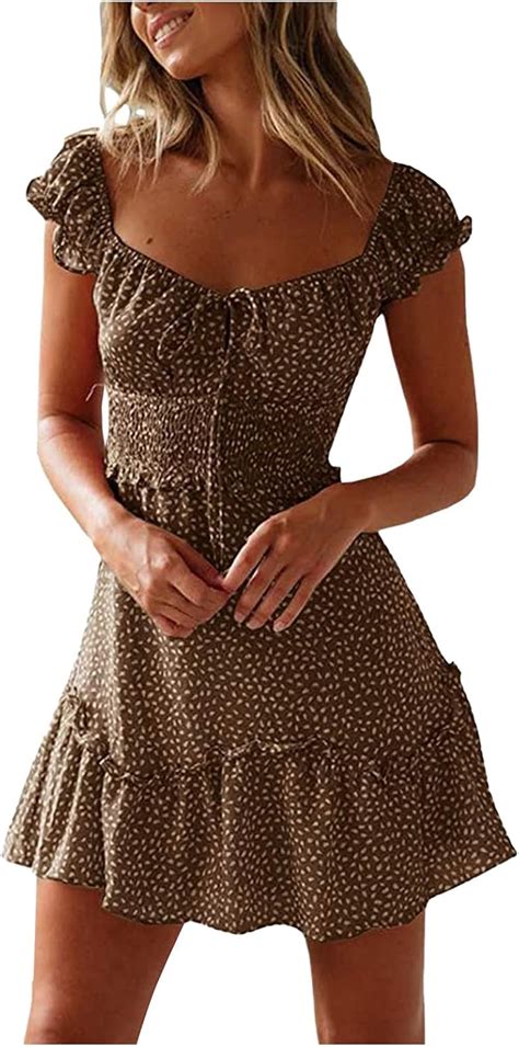 Womens Sexy Boho Dress Printed Summer Dress Womens Sexy Lounge
