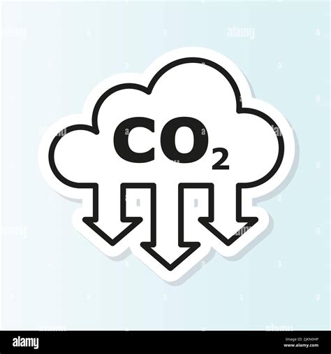 Co2 Sticker Carbon Dioxide Emissions Icon Or Logo Co2 Emissions