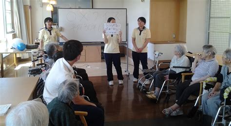 老人保健施設ひまわりに高浜高校福祉科の介護実習生さんが来ました 愛生館ブログ