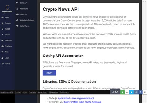Crypto News Api Overview Documentation And Alternatives Rapidapi