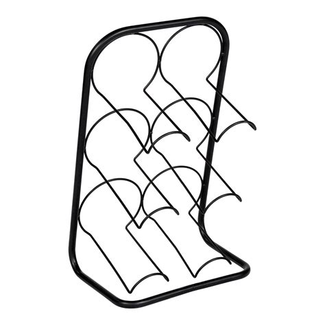 Black Metal Wire 6 Wine Bottle Holder Man Sanctuary