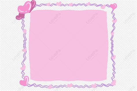 사랑의 사각형 프레임 Png 일러스트 무료 다운로드 Lovepik