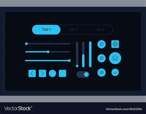 Manage Options Ui Elements Kit Royalty Free Vector Image
