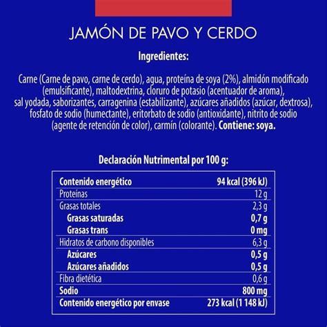 Jamón De Pavo Y Cerdo Fud Virginia 290 G Walmart