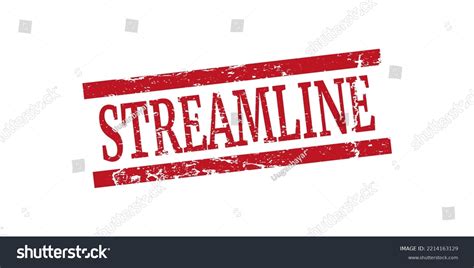 Illustration Streamline Text Stamp Stock Vector Royalty Free
