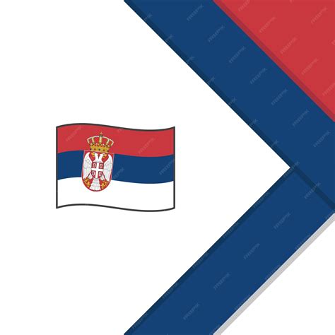 Premium Vector Serbia Flag Abstract Background Design Template Serbia