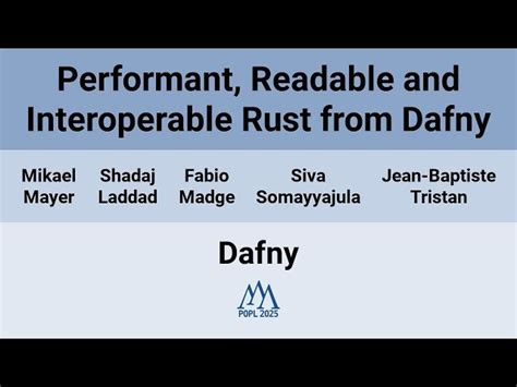 Free Video Performant Readable And Interoperable Rust From Dafny From