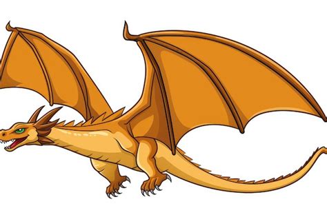 Ilustración de un dibujo animado de dragón volador en fondo blanco inspirado en Pixar Disney