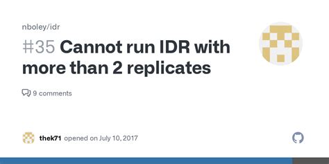 Cannot Run Idr With More Than 2 Replicates · Issue 35 · Nboleyidr · Github