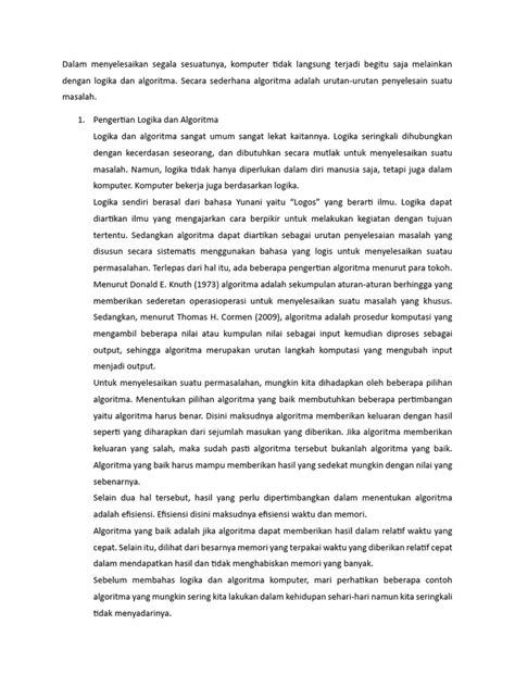 Logika Algoritma Pdf Komputer