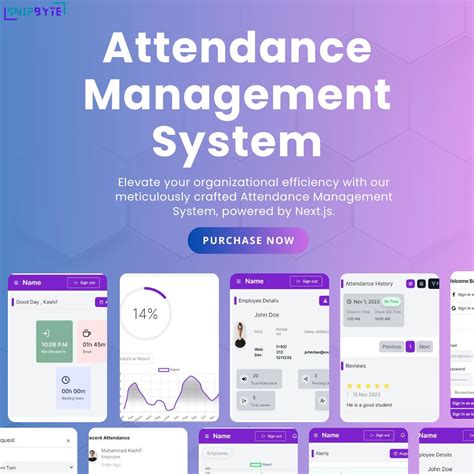 snipbyte on linkedin attendance management system made with next js