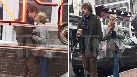 Emma Roberts Evan Peters Spotted Kissing