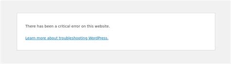 how to regain access to wp admin after a critical error undine