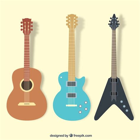 Premium Vector Guitars Collection