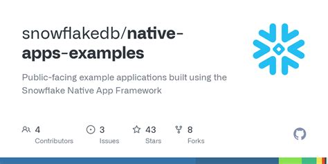 Github Snowflakedbnative Apps Examples Public Facing Example Applications Built Using The