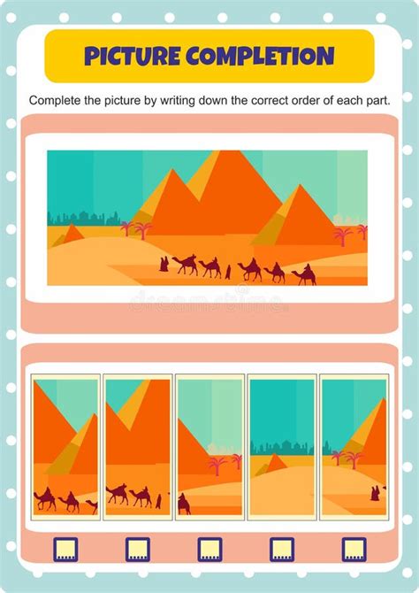 Activity To Complete The Missing Parts In The Picture Stock Illustration Illustration Of