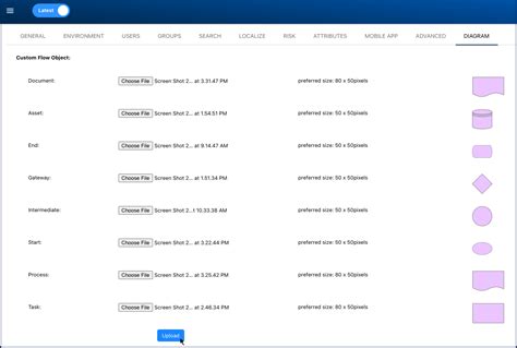 Diagram Tab Adding Custom Flow Object Shapes EPC WebApp Manual