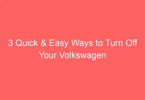 Volkswagen TPMS Light Won T Turn Off Here S How To Fix It VolkswagenBuddy