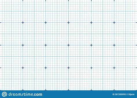 Blueprint Graph Paper Seamless Pattern Blue School Background Grey Millimeter Grid Stock