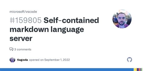 Self Contained Markdown Language Server · Issue 159805 · Microsoft