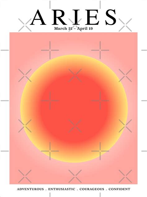 Aries Astrology Zodiac Aura Gradient Art Print For Sale By Good