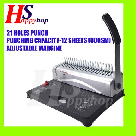 Office Use Binding Comb Machine 21hole A4 Size Press Binding Machine Shopee Philippines