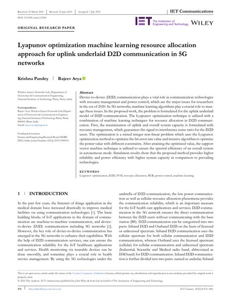 Pdf Lyapunov Optimization Machine Learning Resource Allocation