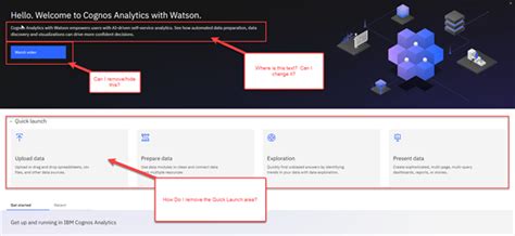 Modify Cognos Home Welcome Page Cognos Analytics