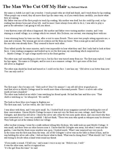 The Man Who Cut Off My Hair Pdf