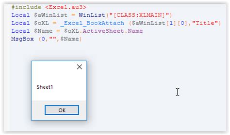 Get Excel Workbook And Sheet Name Page Autoit General Help And