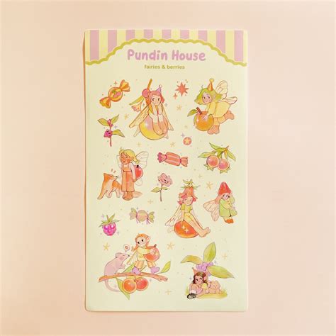 Fairies And Berries Sticker Sheet Maud Bihan