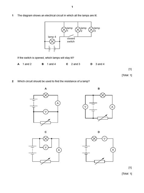 Electrical Circuits Homework Pdf Switch Electrical Resistance And Conductance