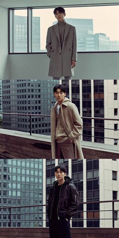 Stco 모델 최현욱과 남성 출근룩 겨울 코트 화보의 정석 선봬 뉴스1