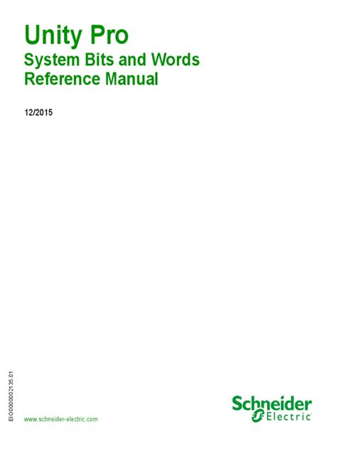Unity Pro System Bits Words 112pages Pdf Programmable Logic Controller Random Access Memory