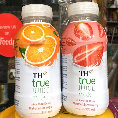 Mua Nước Uống Sữa Trái Cây Dâucam Th True Juice Milk Chai 300ml Hàng