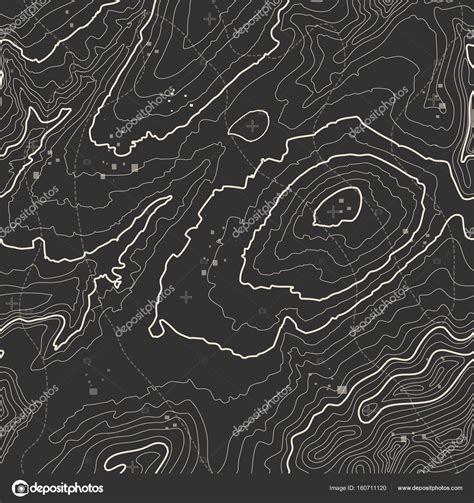 Seamless Pattern Topographic Map Background With Space For Copy