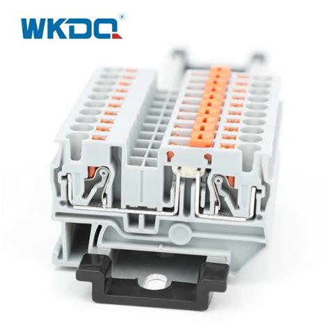 pt4 mt push in knife disconnect terminal disconnect lever din rail